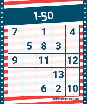 1-50 Bingo