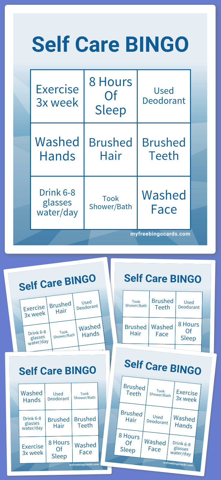 Virtual Self Care BINGO
