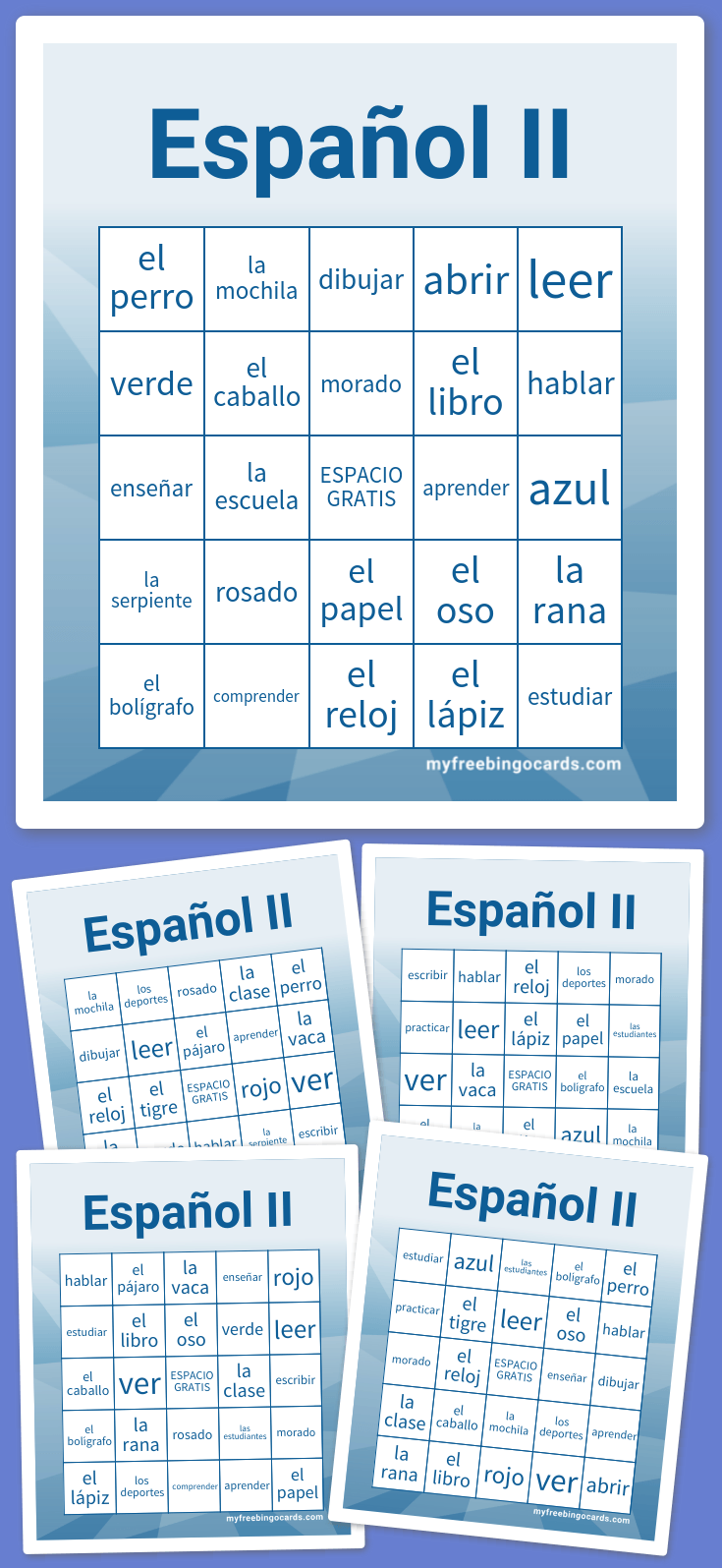 Virtual Español II Bingo