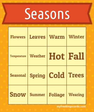 Seasons Bingo