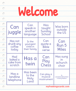 Welcome Bingo