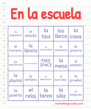 En la escuela Bingo
