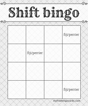 Shift bingo