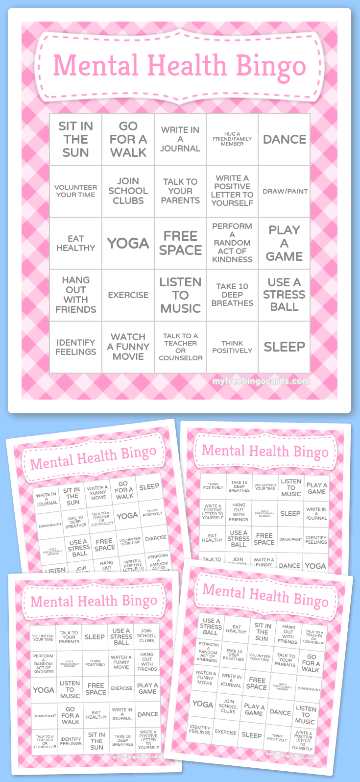 Virtual Mental Health Bingo
