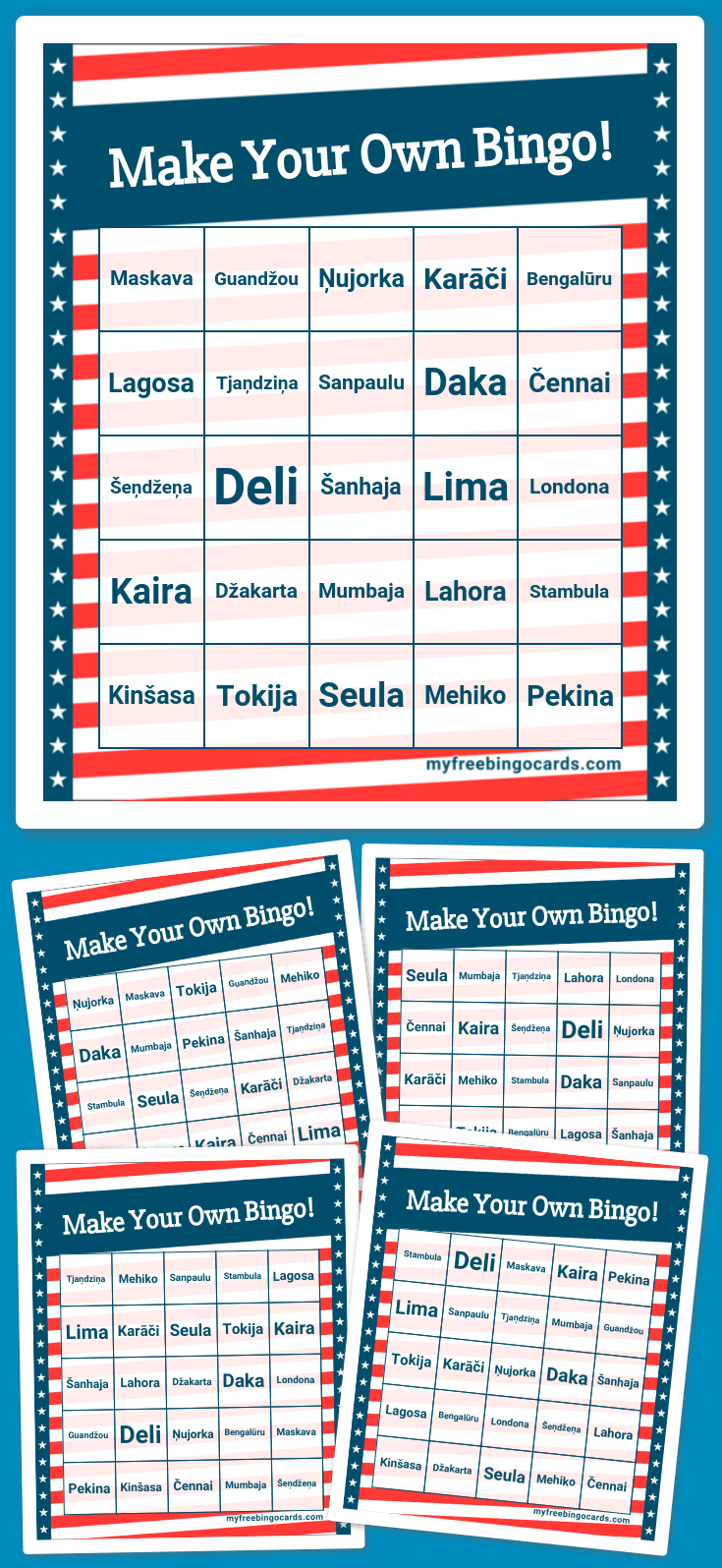 Virtual Make Your Own Bingo!