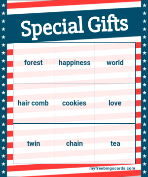 Print 100+ Special Gifts Bingo Cards
