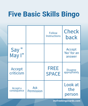 Print 100+ Five Basic Skills Bingo Cards