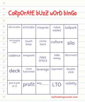 CoRpOrAtE bUzZ wOrD bInGo