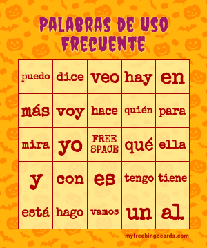 Print 100+ Palabras de Uso Frecuente Bingo Cards