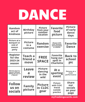 DANCE BINGO