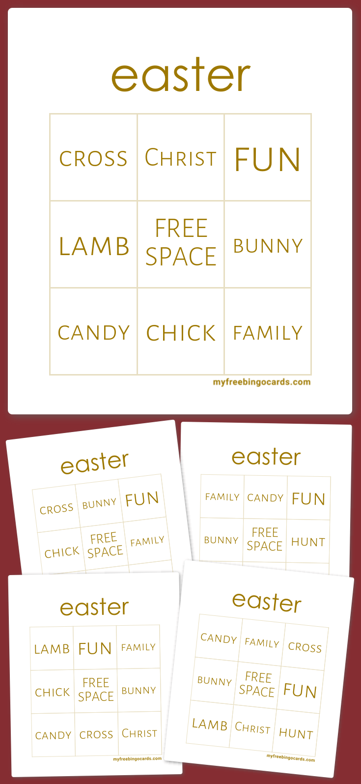 Virtual easter bingo