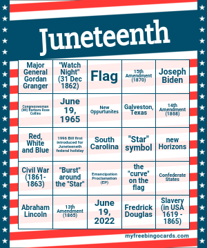 Juneteenth Bingo