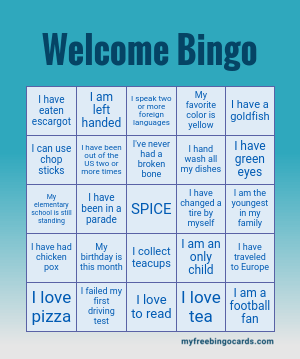 Welcome Bingo