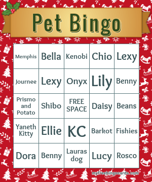 Pet Bingo