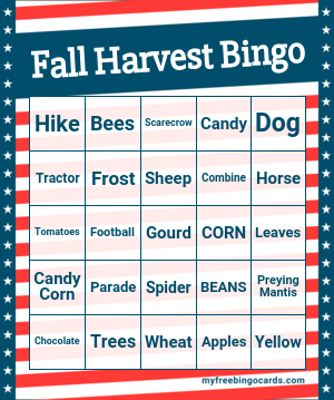 Fall Harvest Bingo