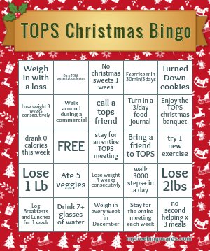 TOPS Christmas Bingo