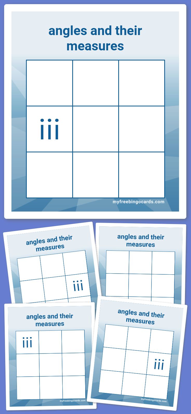 Virtual angles and their measures bingo