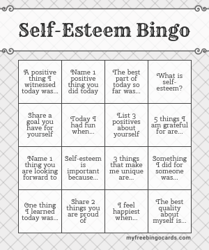 Self-Esteem Bingo