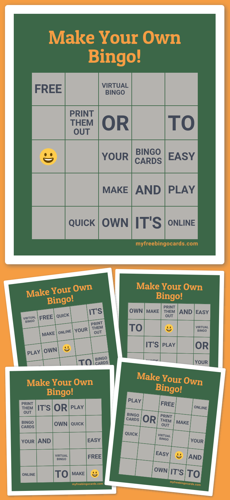 Virtual Make Your Own Bingo!