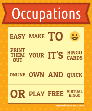 Occupations Bingo
