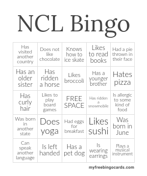 NCL Bingo