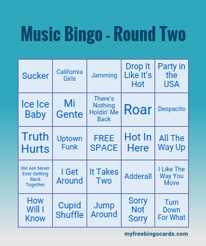 Music Bingo - Round Two