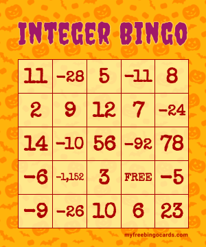 Integer Bingo