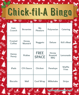 Chick-fil-A Bingo