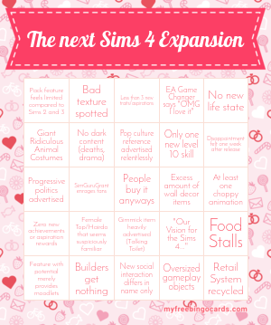 The next Sims 4 Expansion Bingo