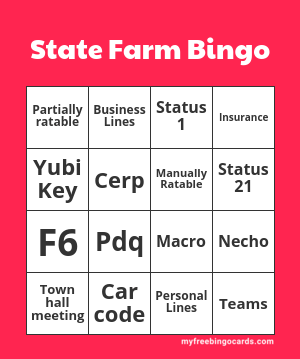 State Farm Bingo