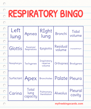 RESPIRATORY BINGO