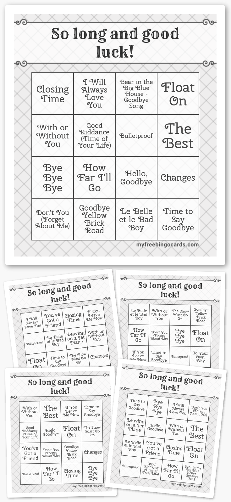 Good Luck Printable Coloring Cards
