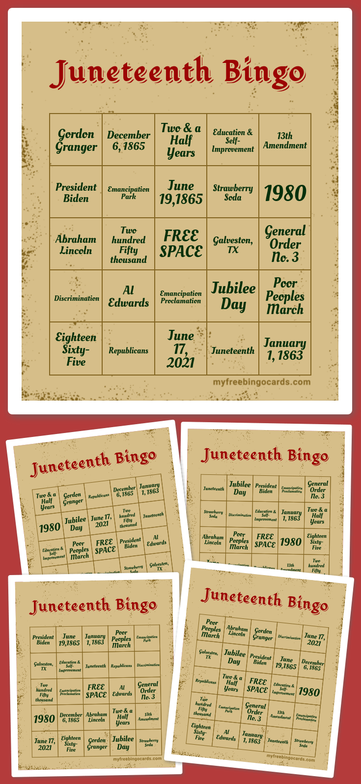 Virtual Juneteenth Bingo