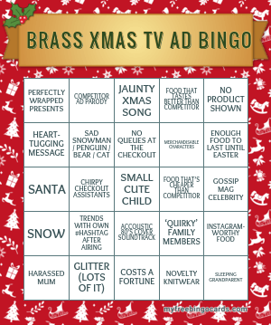 BRASS XMAS TV AD BINGO