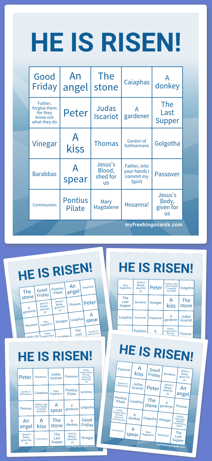 Virtual HE IS RISEN! BINGO