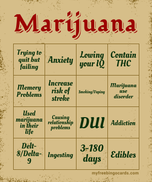 Marijuana Bingo