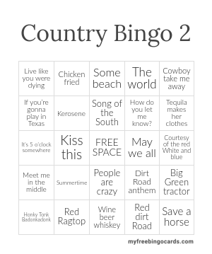 Country Bingo 2