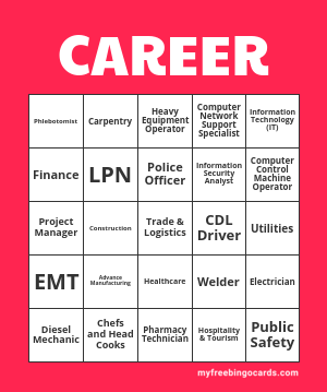 CAREER BINGO