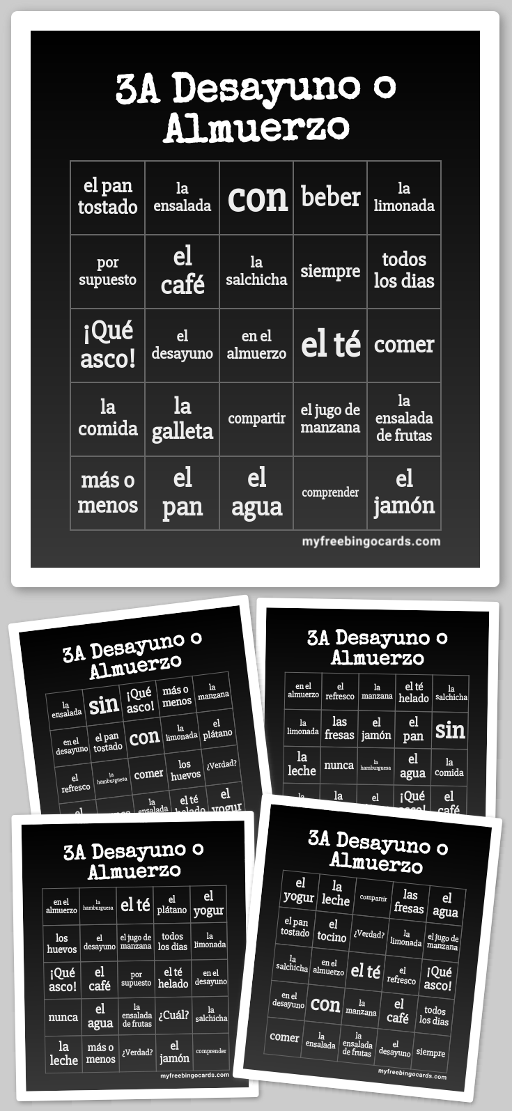Virtual 3A Desayuno o Almuerzo Bingo