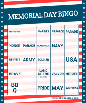 MEMORIAL DAY BINGO