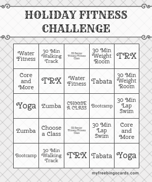PRINT 100+ HOLIDAY FITNESS CHALLENGE BINGO CARDS