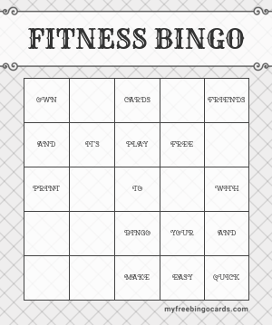 PRINT 100+ FITNESS BINGO CARDS