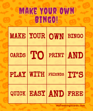 Print 100+ Make Your Own Bingo! Cards