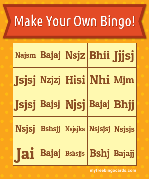 Make Your Own Bingo!