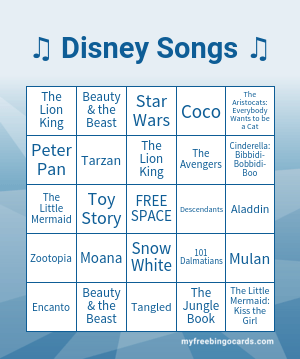 Disney Songs ♫ Bingo