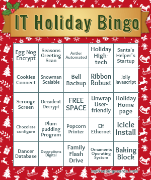 IT Holiday Bingo