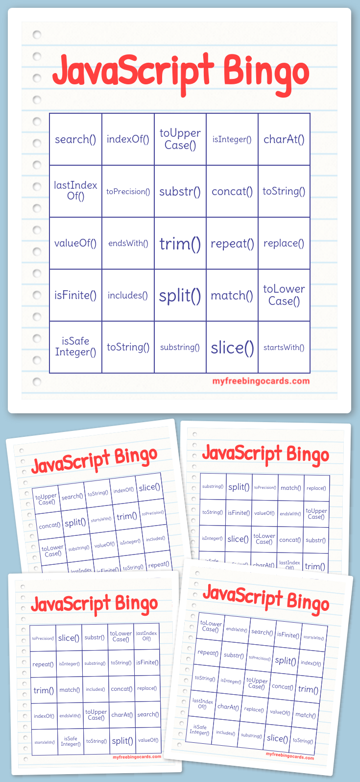 Virtual JavaScript Bingo