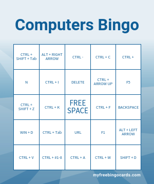 Print 100+ Computers Bingo Cards