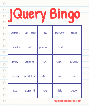 jQuery Bingo