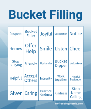Bucket Filling Bingo
